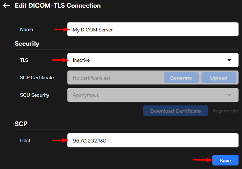 Integración del sistema: Guía de conectividad DICOM-TLS – Butterfly Network
